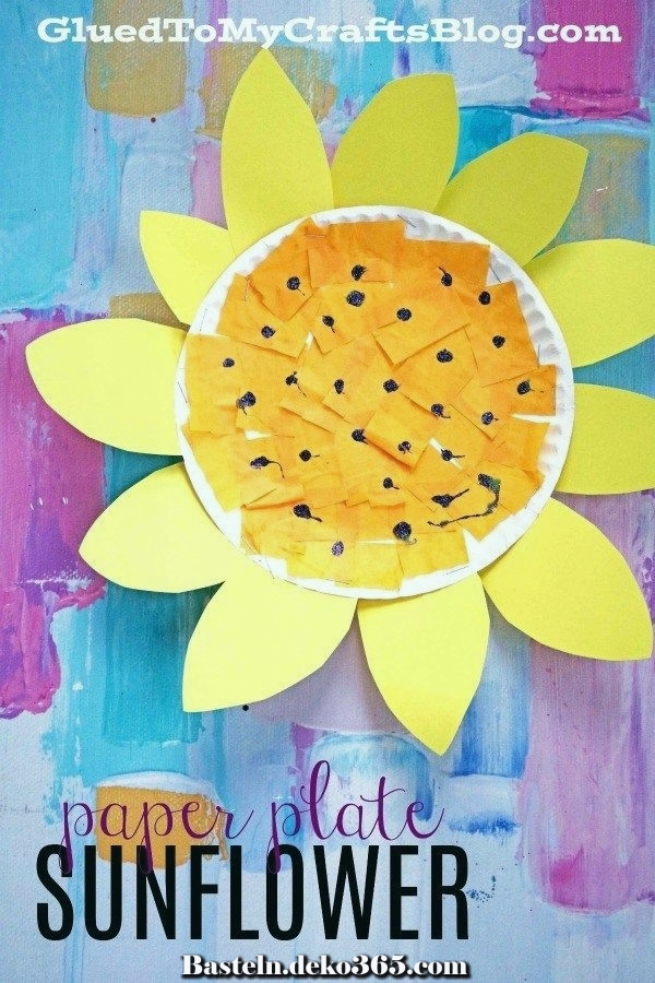 Kid Craft Pappteller Mit Sonnenblumen Basteln Mit Kids Kid Craft Pappteller Mit Sonnenblumen Basteln Mit Kids
